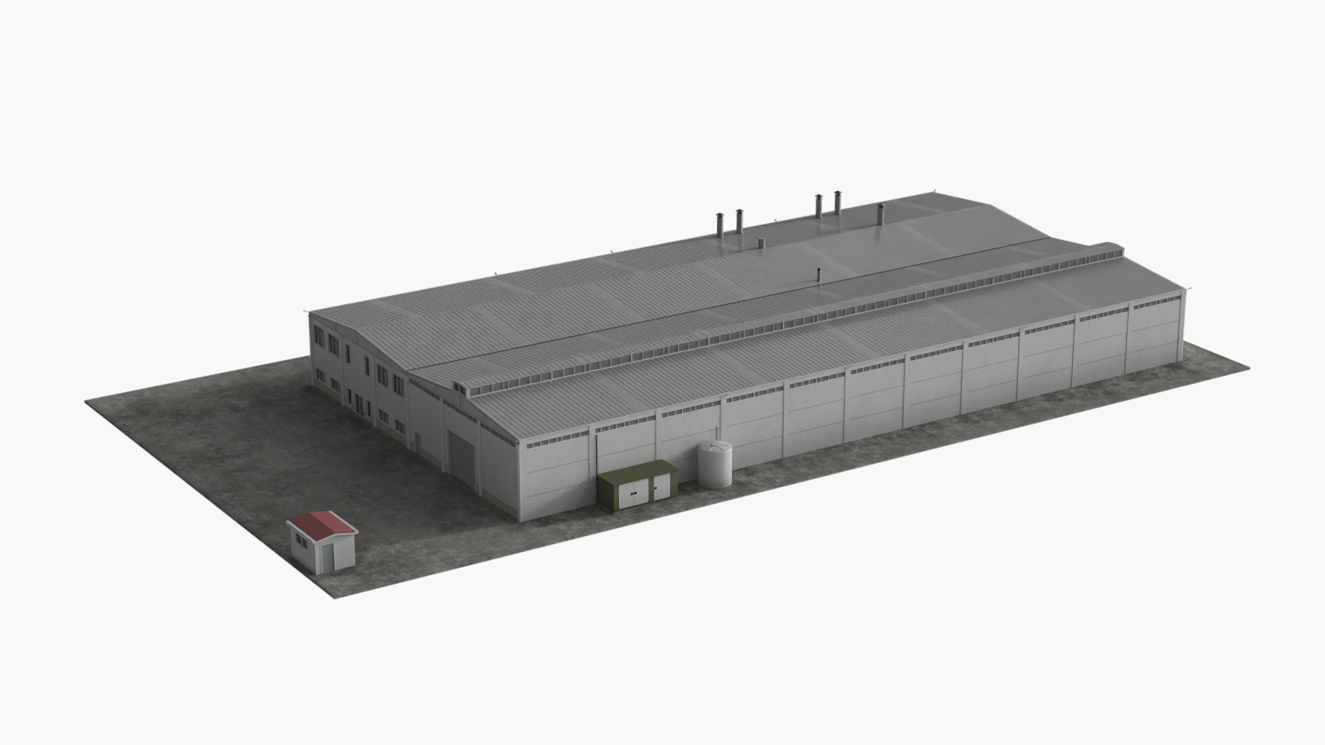 Large Factory Building 3D Model - TurboSquid 2279886