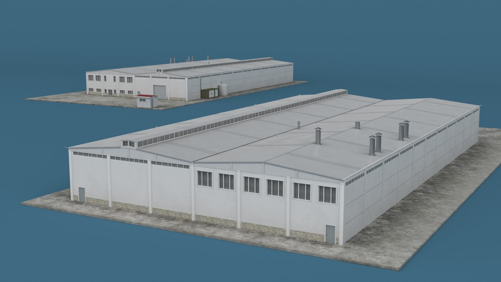 Large Factory Building 3D Model - TurboSquid 2279886