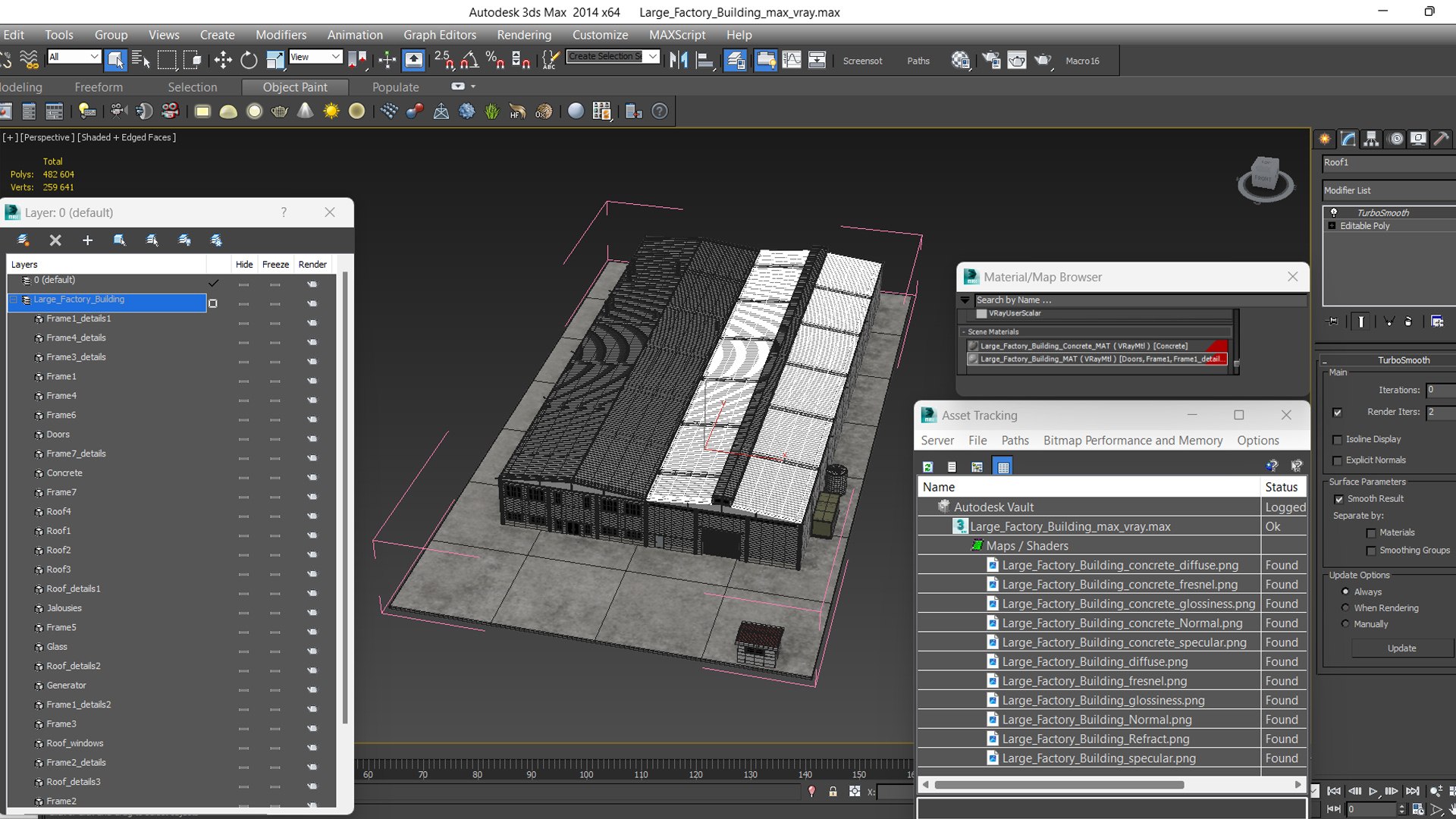 Large Factory Building 3D Model - TurboSquid 2279886