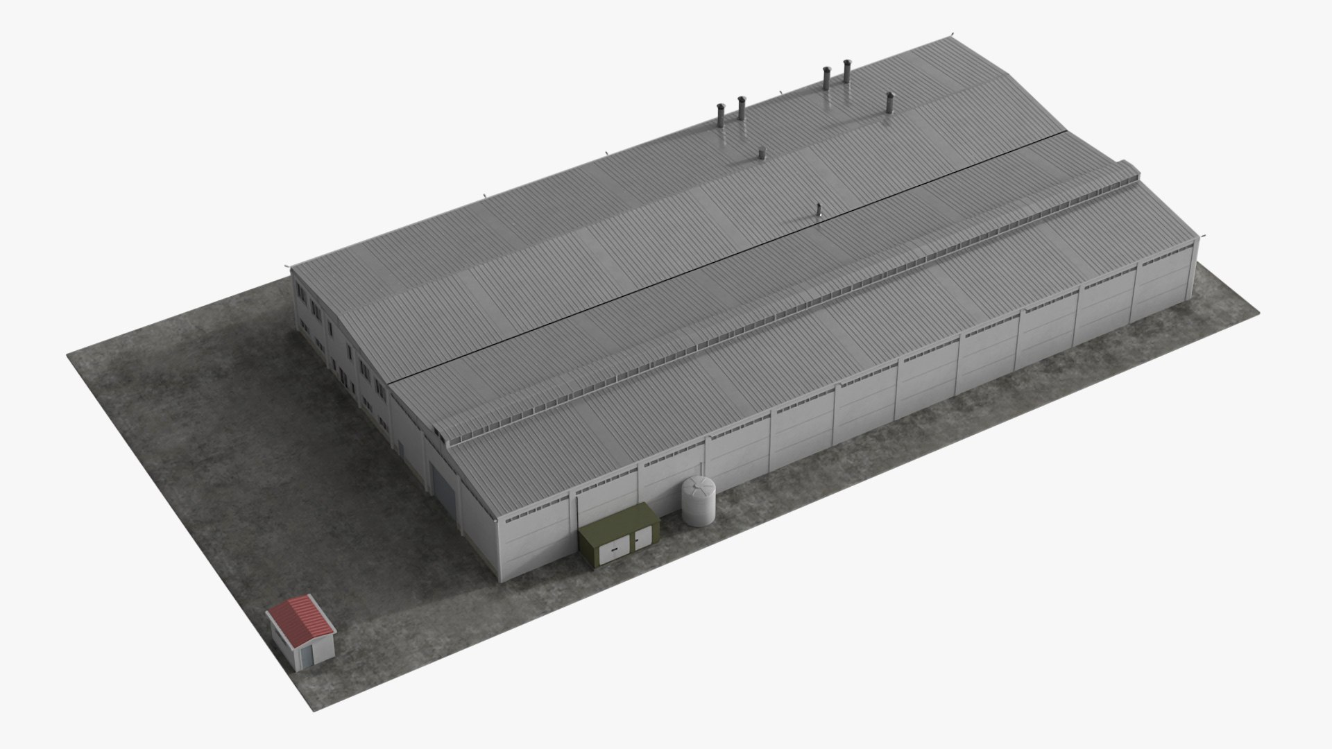 Large Factory Building 3D Model - TurboSquid 2279886