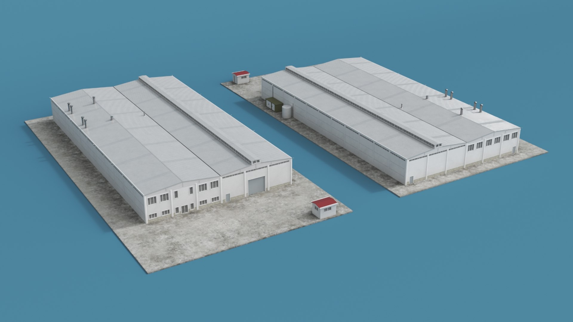 Large Factory Building 3D Model - TurboSquid 2279886