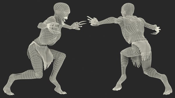 3D creature attacking pose monster beast - TurboSquid 1699098