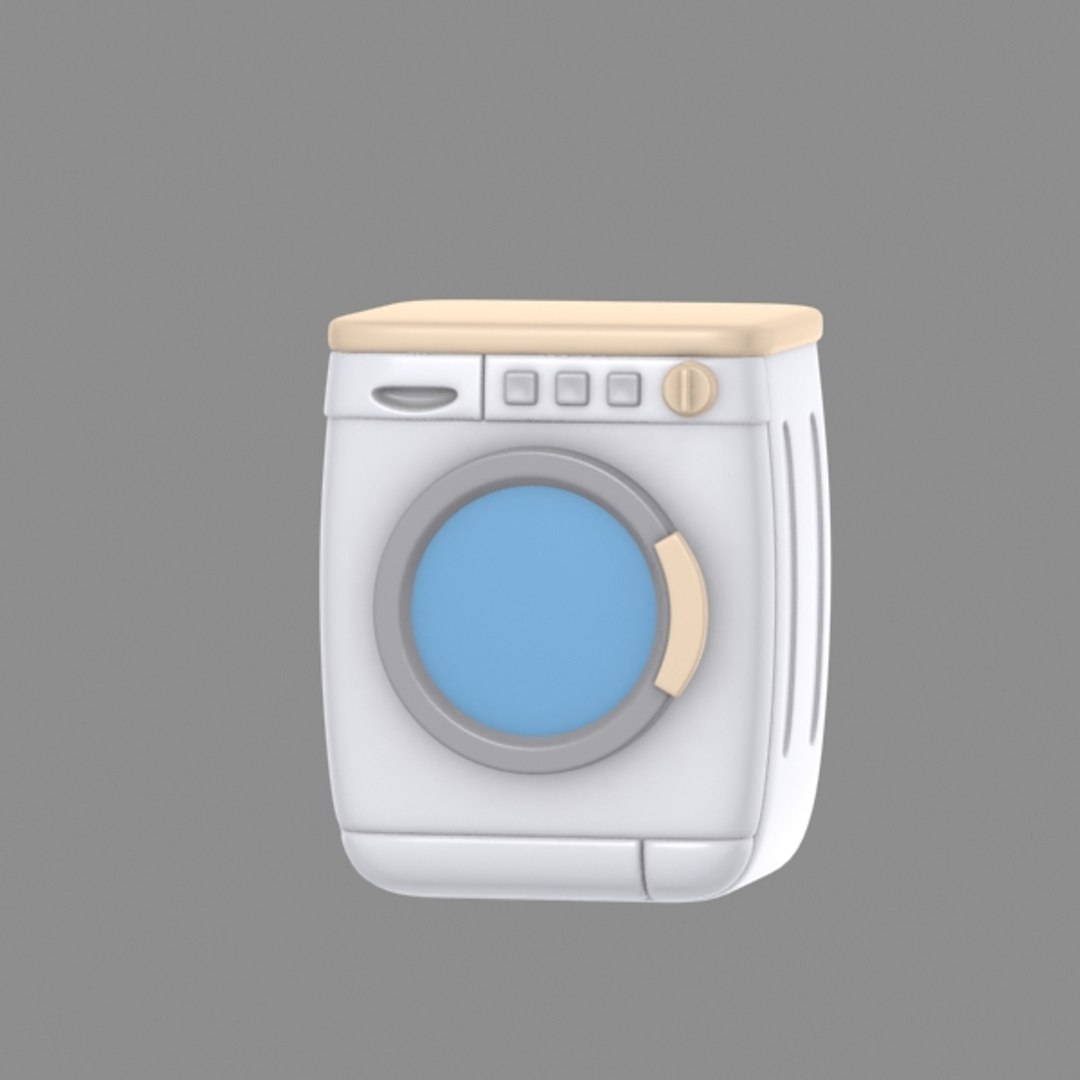 3d Cartoon Washing Machine