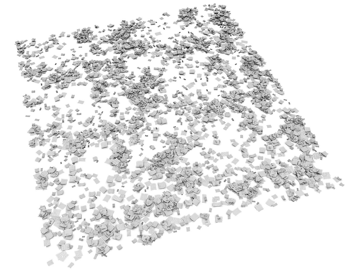 3d Realistic Fall Leaves Scattered Model