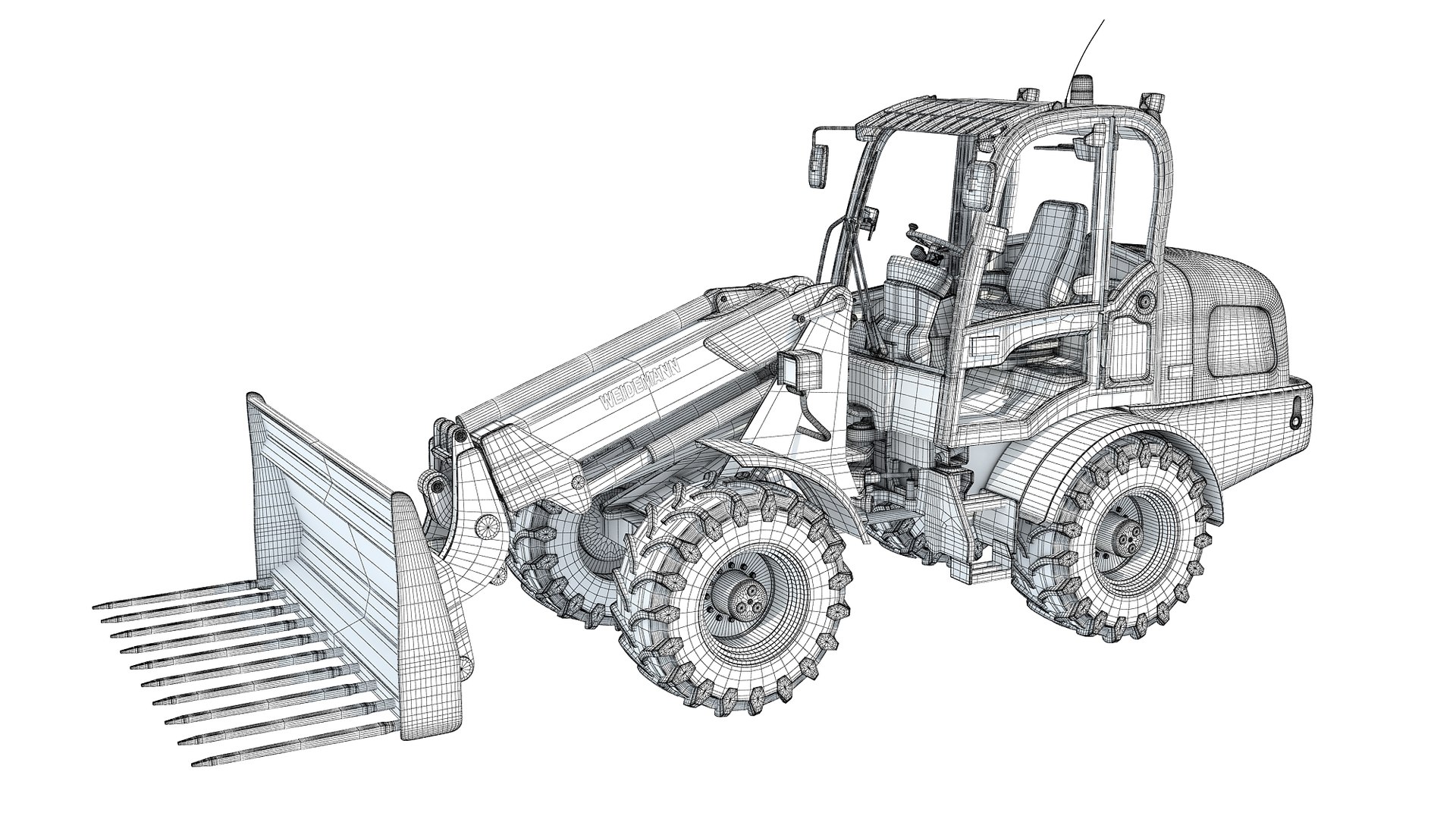 3D Grab Bucket Telehandler Model - TurboSquid 1733598