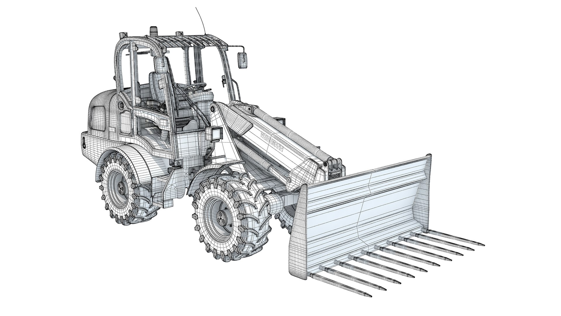 3D Grab Bucket Telehandler Model - TurboSquid 1733598