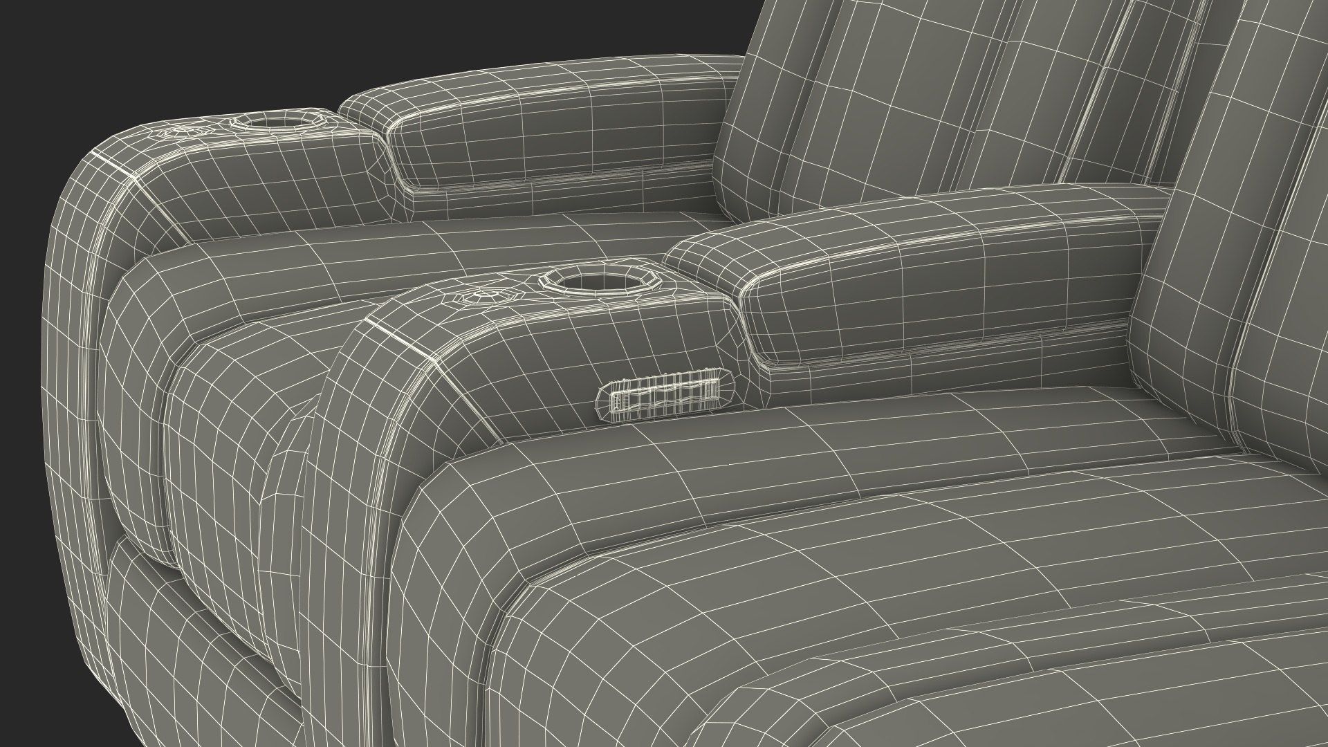 Modular Home Theater Seating Row Blue 3D Model - TurboSquid 2386891