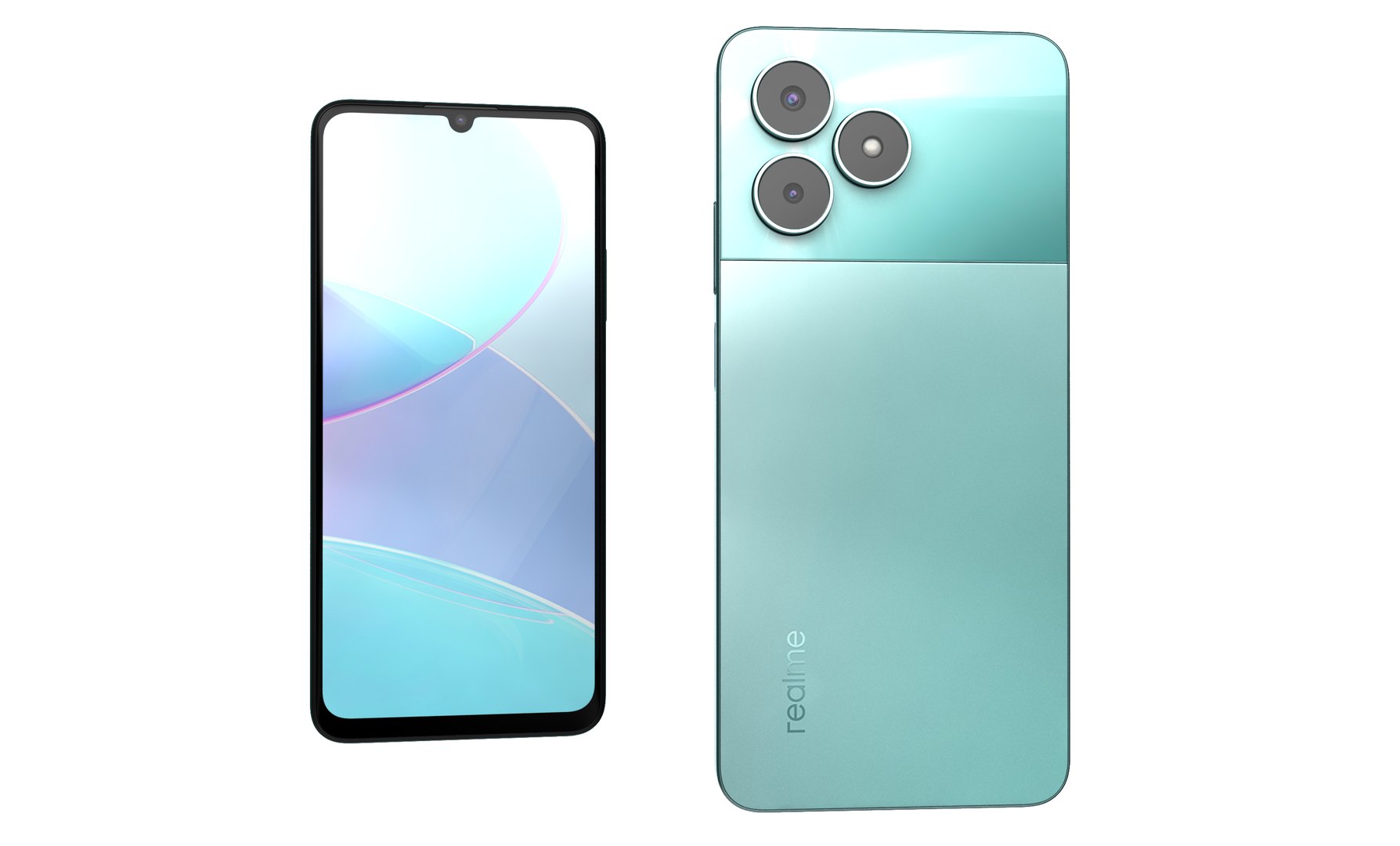 Realme C51 Blue 3D model - TurboSquid 2125046