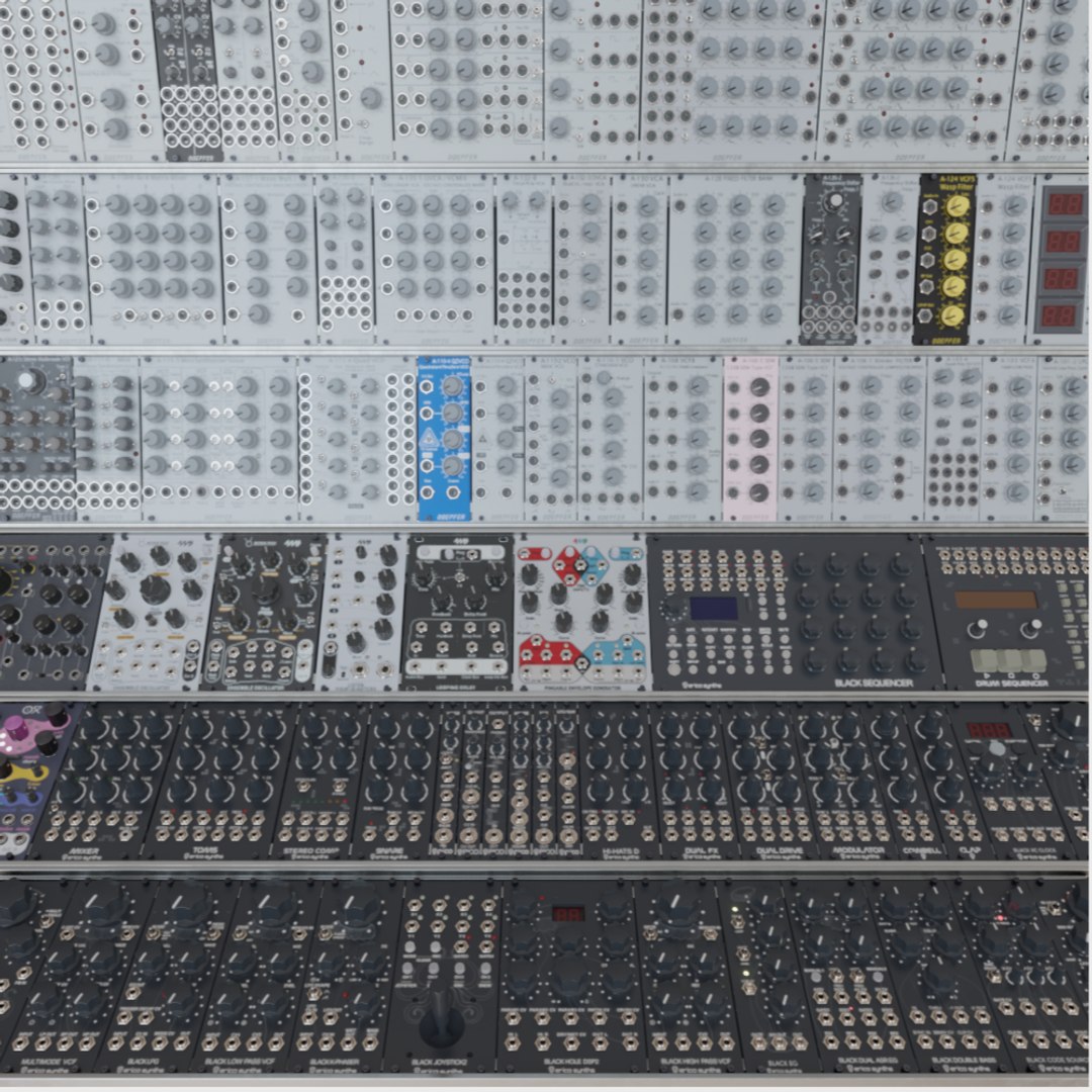 3D Eurorack Modular Synthesizer System Model - TurboSquid 2228378