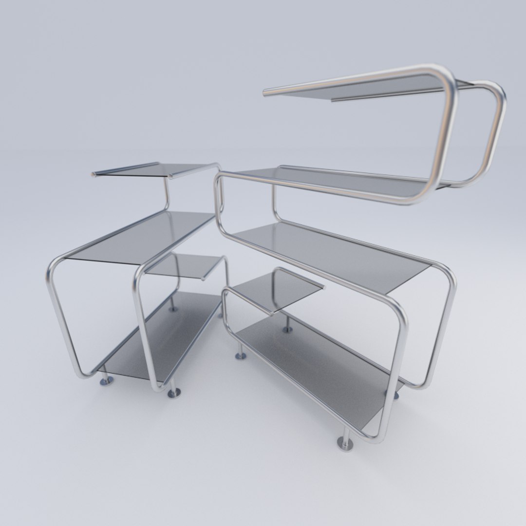 3d Glass Shelf Model