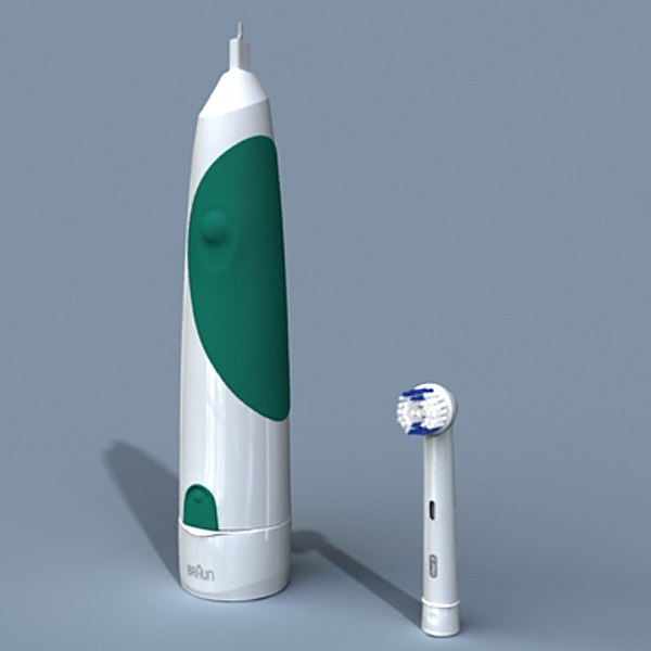 toothbrush geometry modeled 3d 3ds