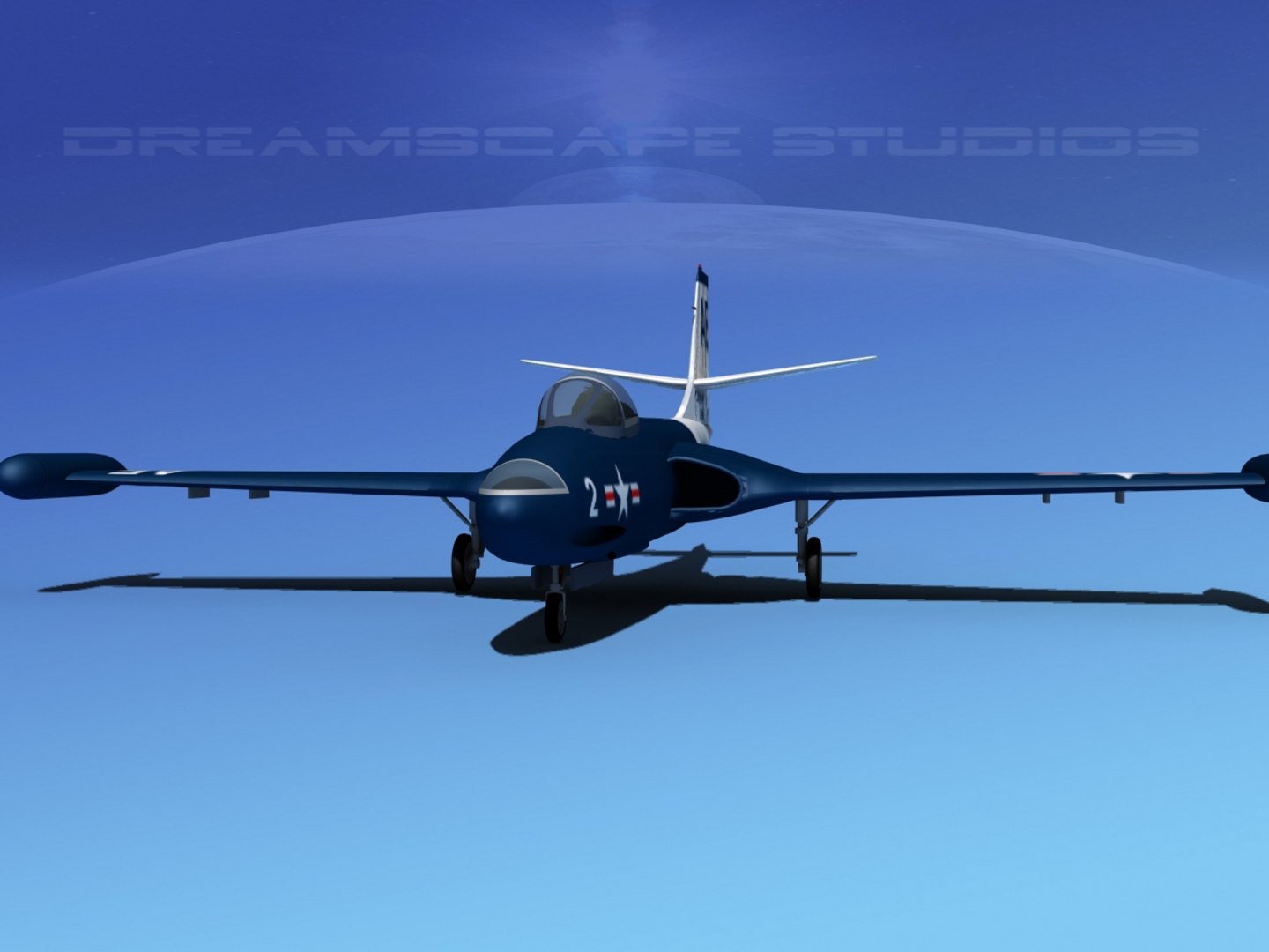 Korean F2h Banshee Jet Fighter 3d Max