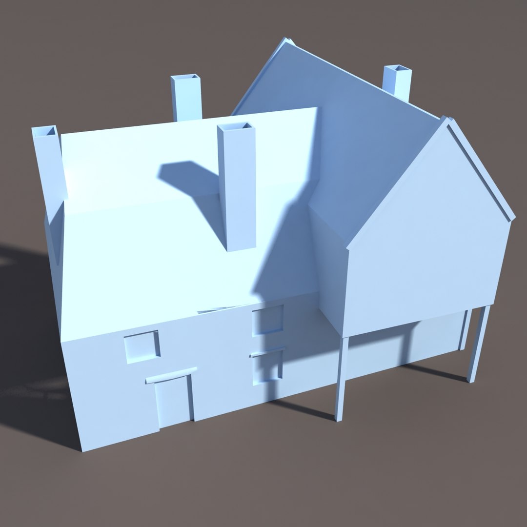 3d Building Exterior Modelled Model