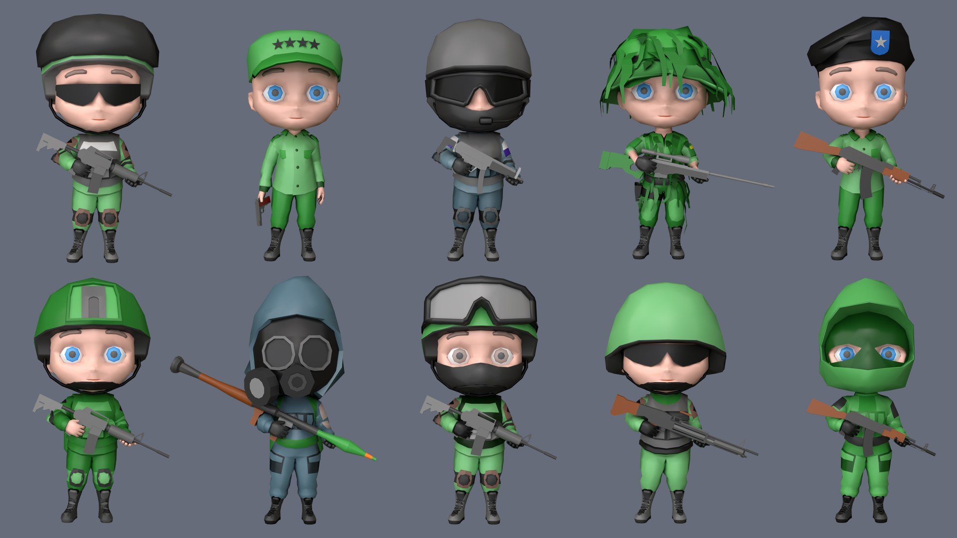 3D Characters 2 03 Military - TurboSquid 1828050