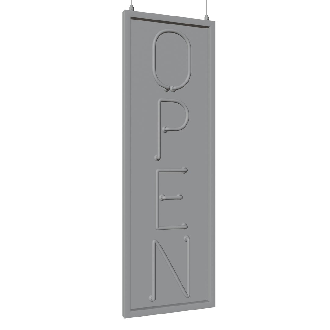 Neon Open Sign 3D Model - TurboSquid 1900994