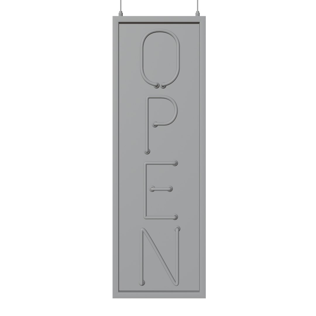 Neon Open Sign 3D Model - TurboSquid 1900994