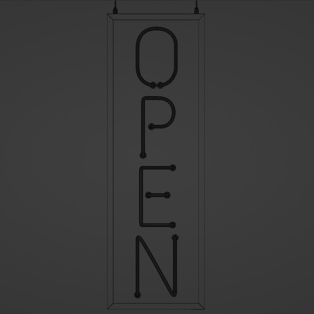 Neon Open Sign 3D Model - TurboSquid 1900994