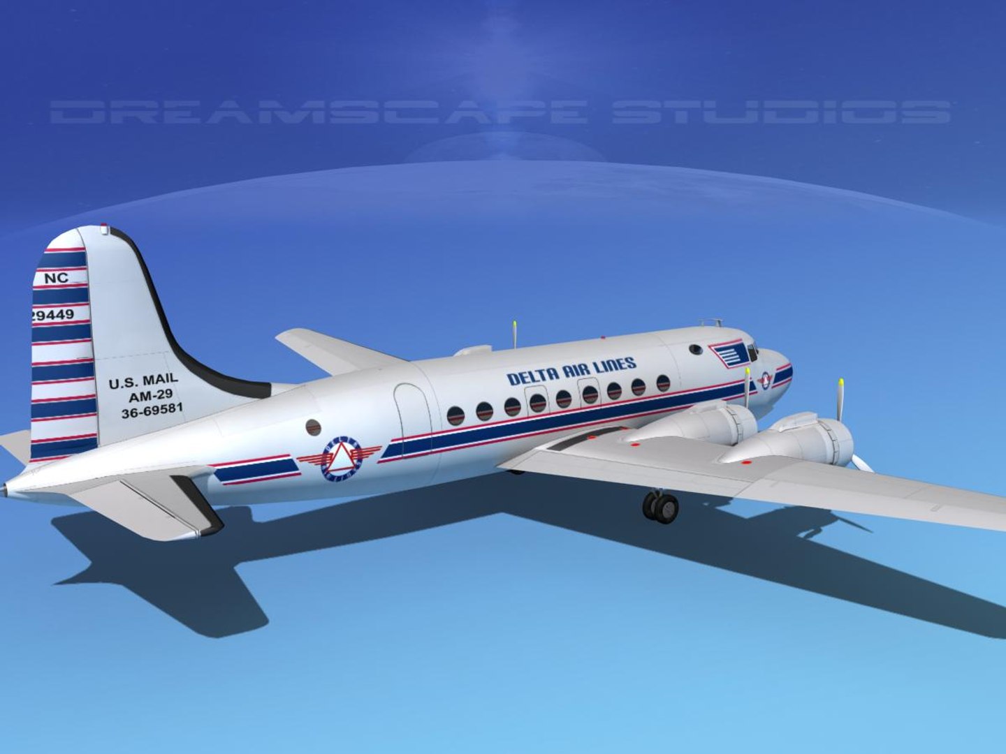3d Dc-4 Airlines