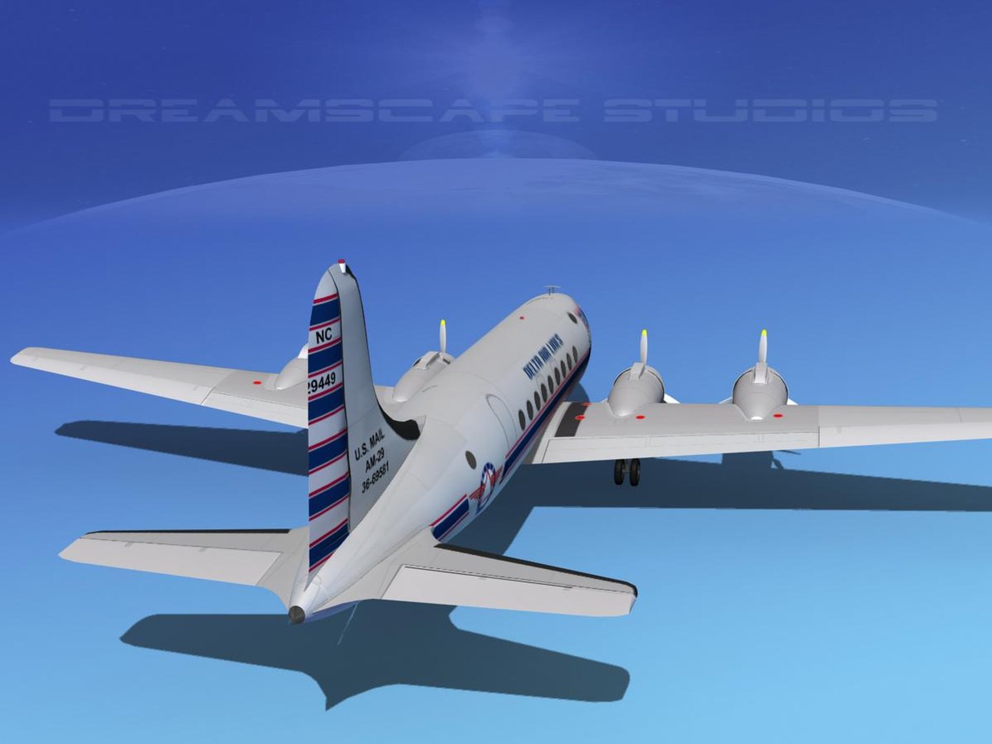 3d Dc-4 Airlines