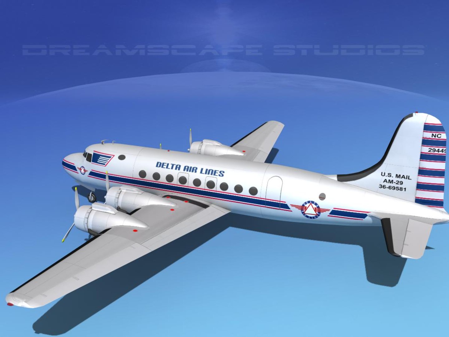 3d Dc-4 Airlines