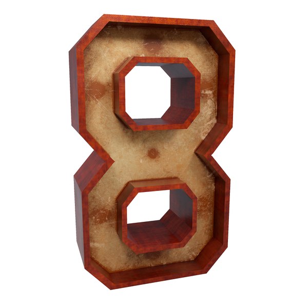Marquee number eight wooden led glow sign 3dmodel 3D - TurboSquid 1973439