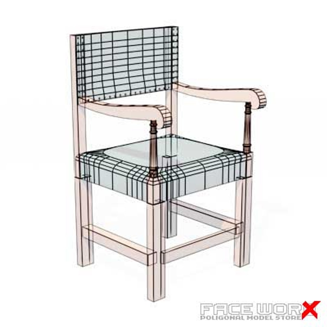 Chair Military Style 3d Model
