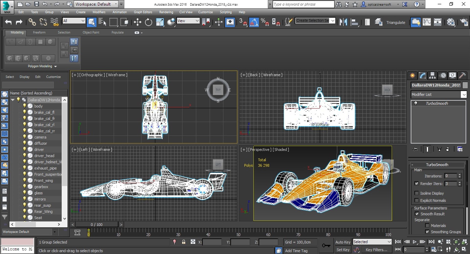 3D Indycar Season 2019 Road - TurboSquid 1400475