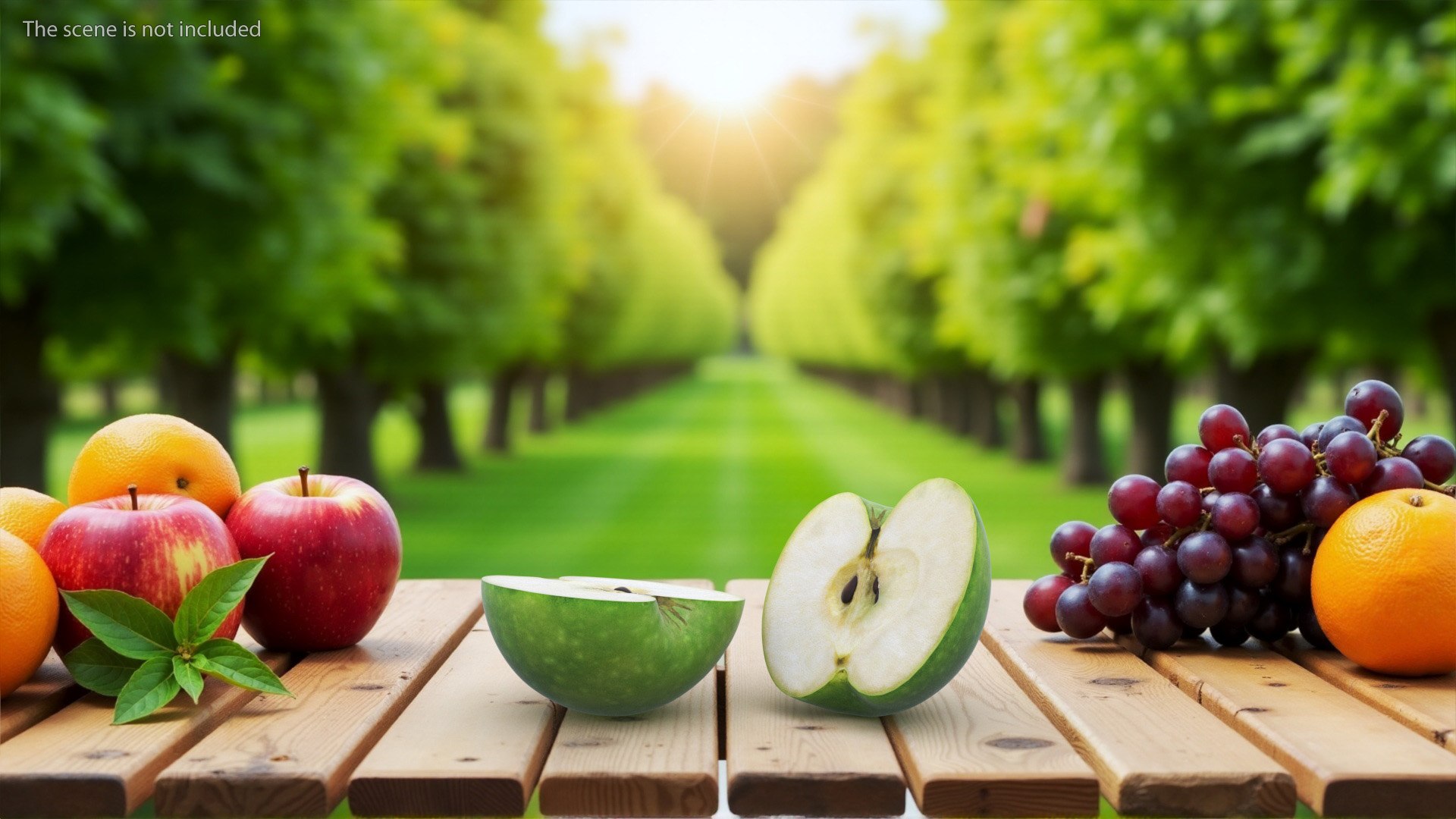 Realistic Sliced Green Apple 3D Model - TurboSquid 2384774