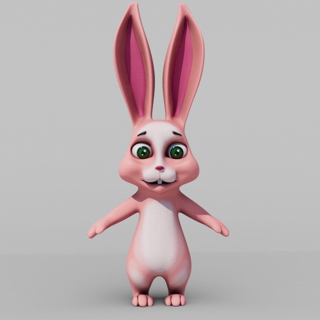 Cartoon Bunny Rabbit 3D - TurboSquid 2341287