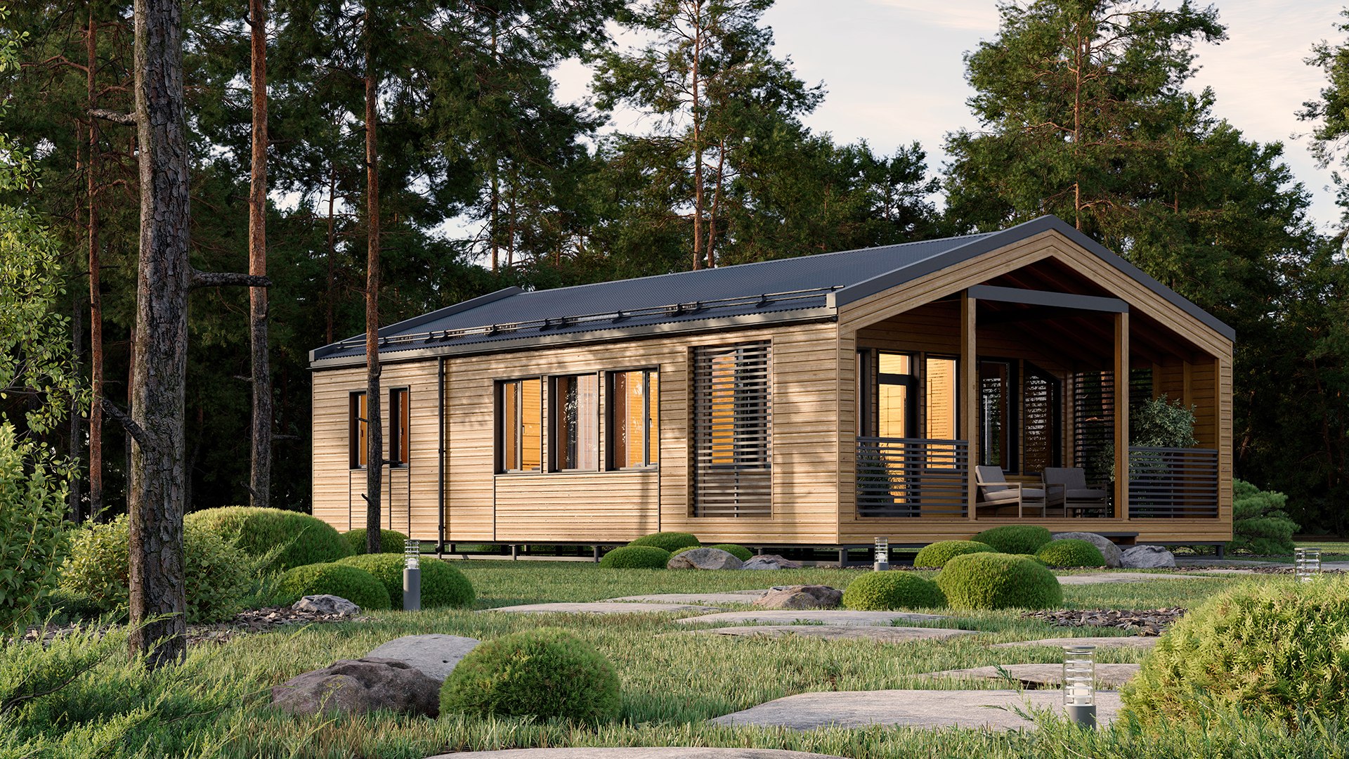 Modern Forest Cabin 3D - TurboSquid 2055618