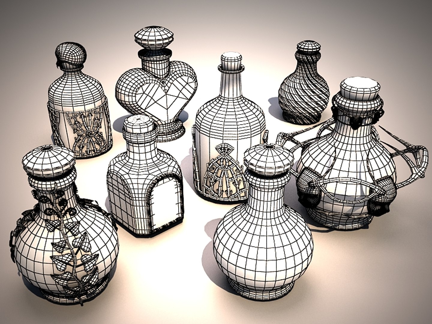 3d magic potions model