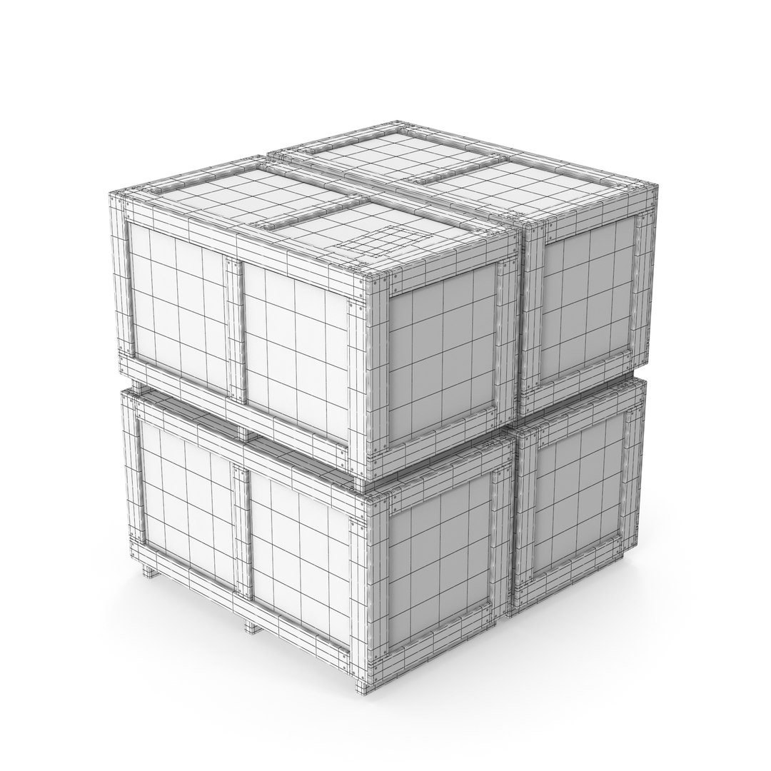 Stack Of Cargo Crates Boxes 3D Model - TurboSquid 1994953