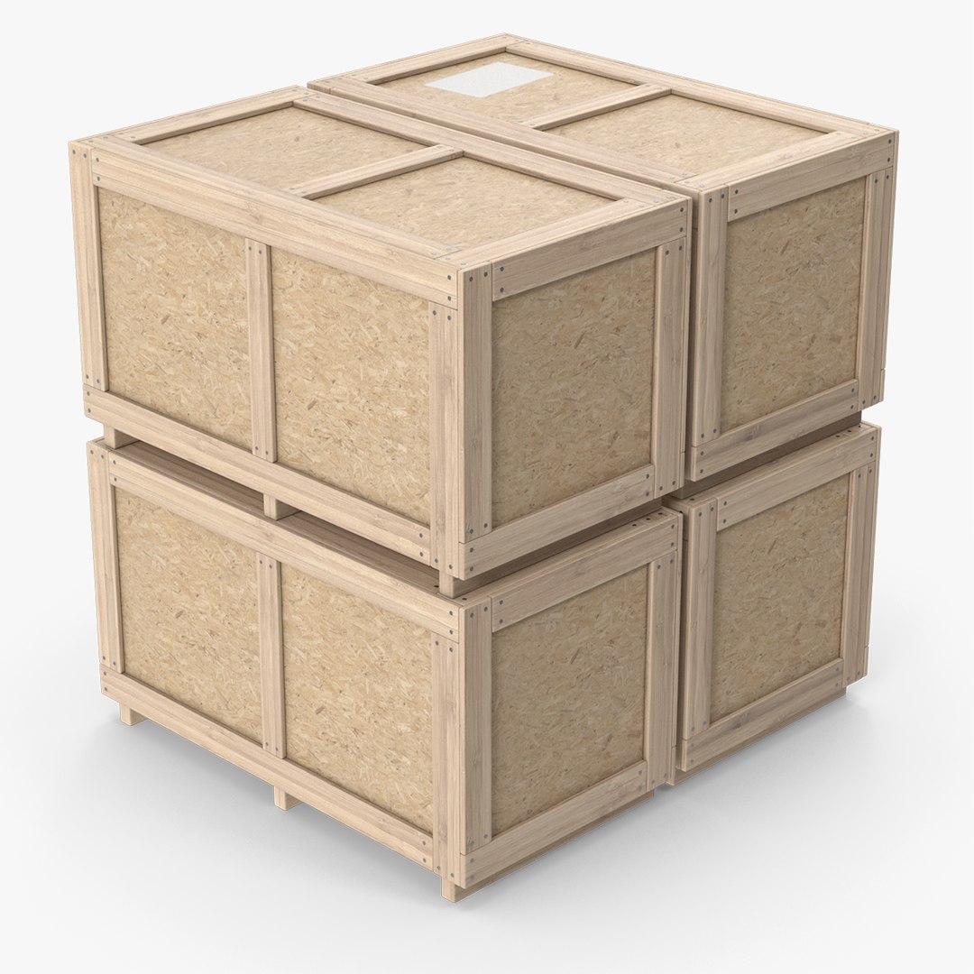modelo 3d Stack Of Cargo Crates Boxes - TurboSquid 1994953