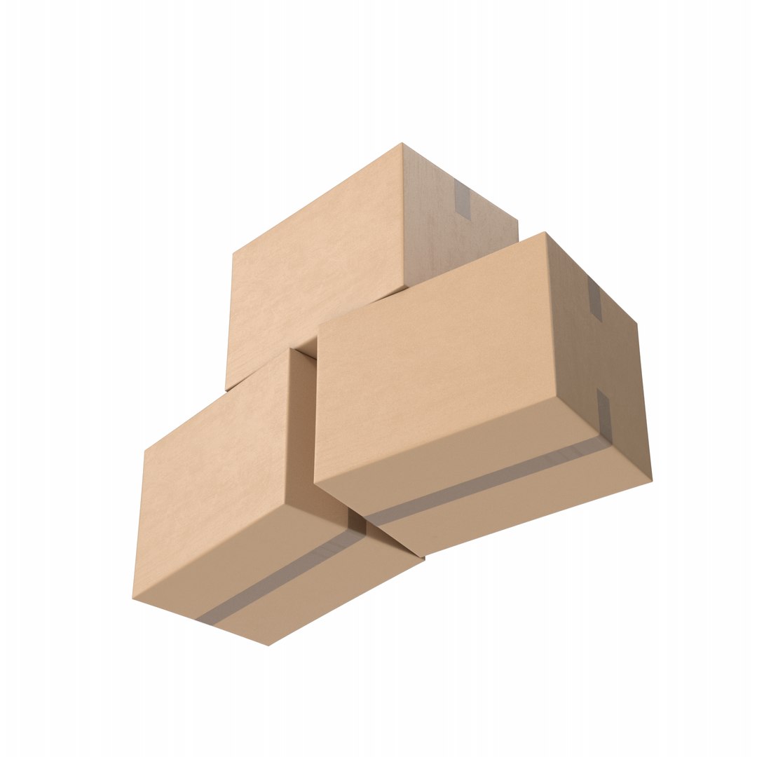 Cardboard Boxes Stack 3D - TurboSquid 2132840