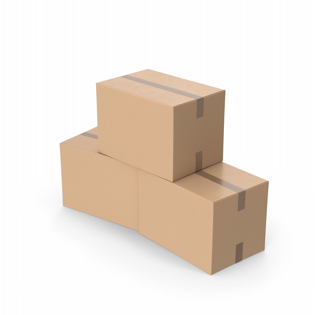 Cardboard Boxes Stack 3D - TurboSquid 2132840