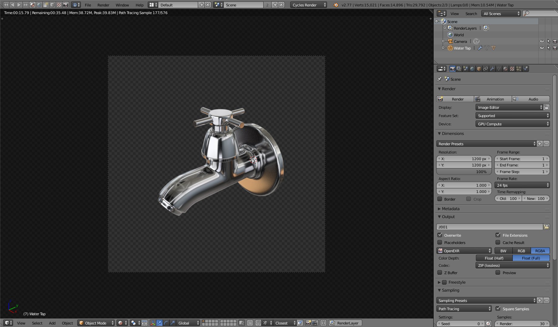 3d Water Tap Model