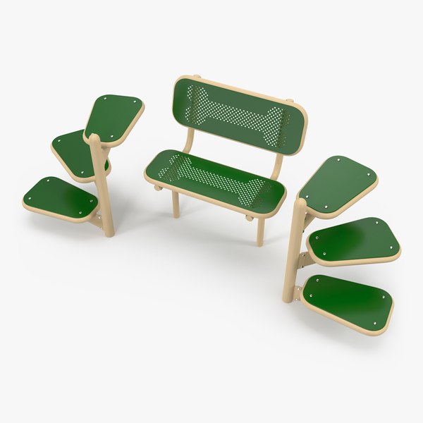 3D Dog Park Pal Bench Green model - TurboSquid 2051069