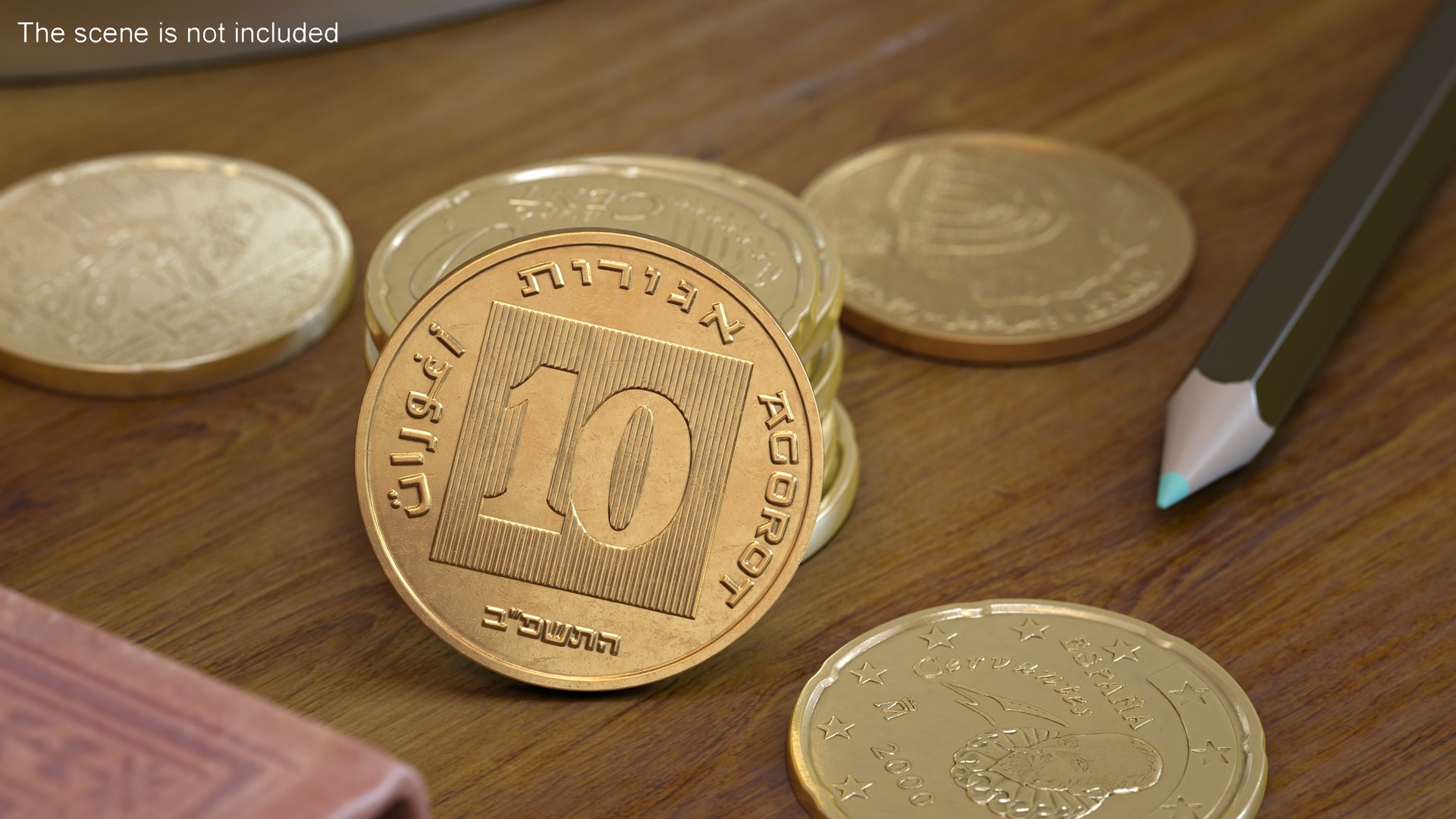 3D Israeli 10 Agorot Coin Model - TurboSquid 2190554