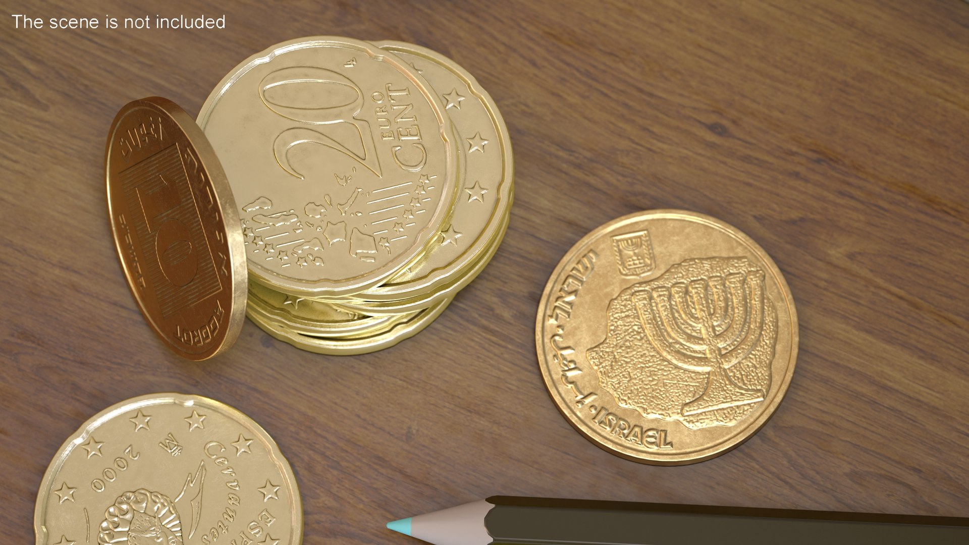 3D Israeli 10 Agorot Coin Model - TurboSquid 2190554