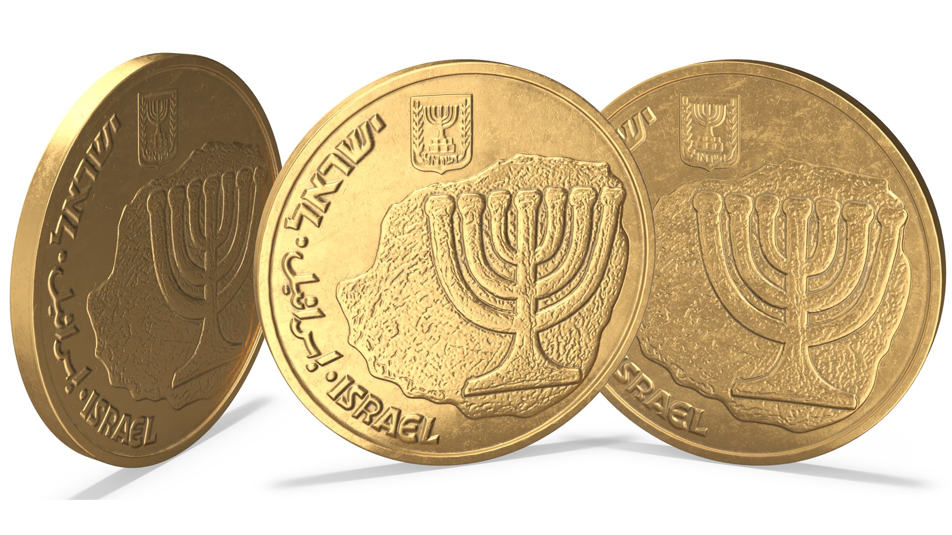3D Israeli 10 Agorot Coin Model - TurboSquid 2190554