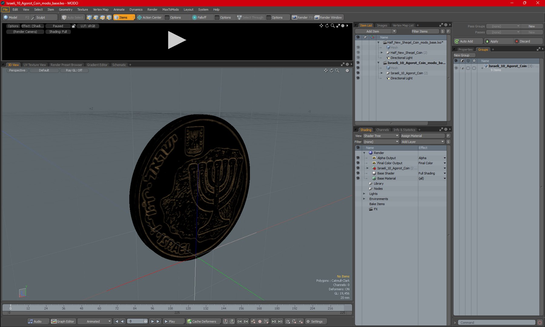 3D Israeli 10 Agorot Coin Model - TurboSquid 2190554