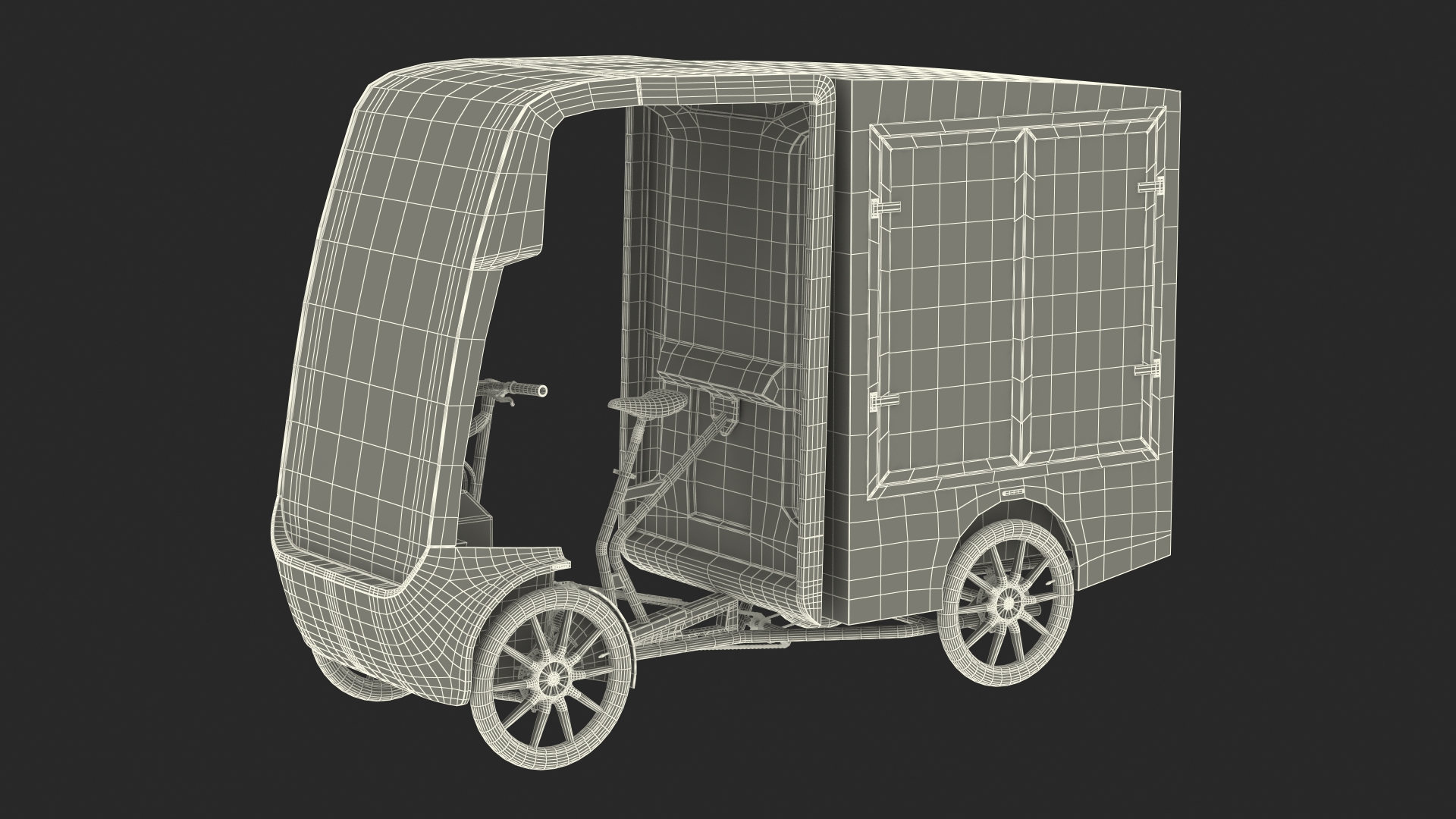 Electric Cargo Bike EAV DHL Rigged 3D - TurboSquid 2185665