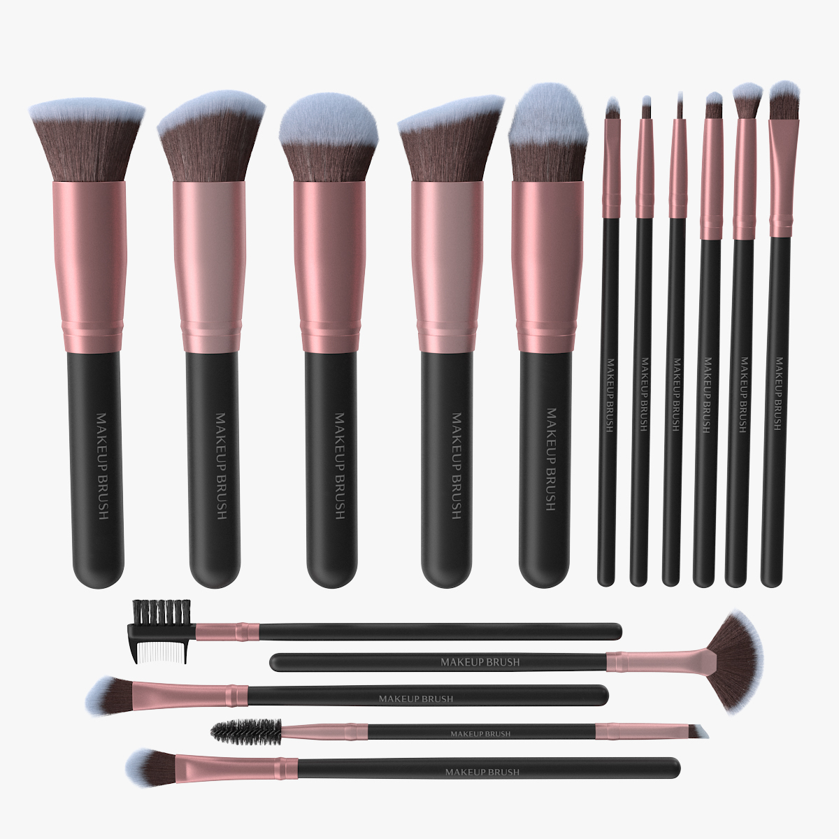 Professional Makeup Brushes Set Fur 3D model - TurboSquid 1830151