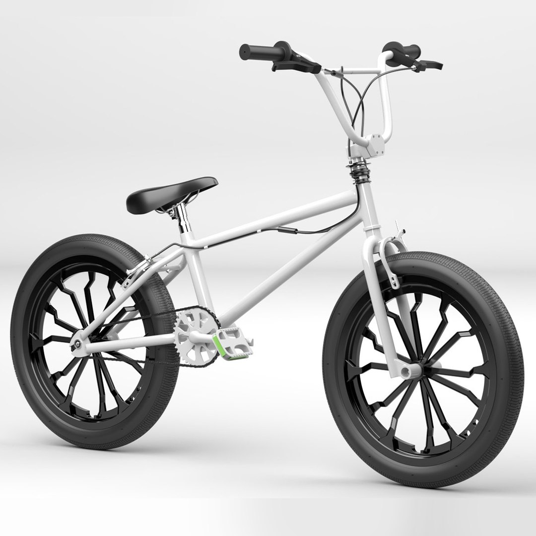 3D White BMX Bike Model - TurboSquid 1803404