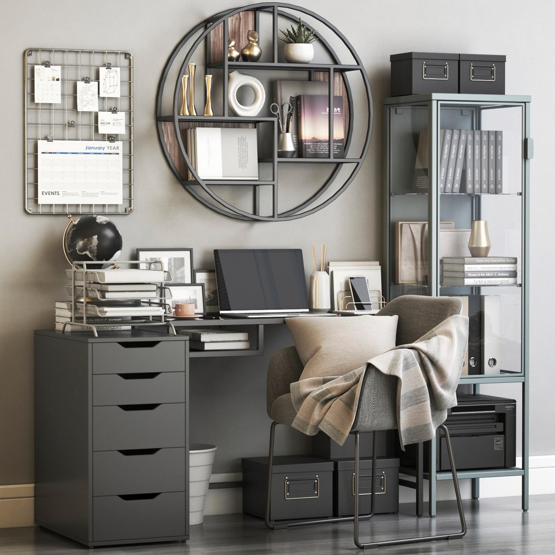 IKEA Office Workplace 109 3D - TurboSquid 1891445