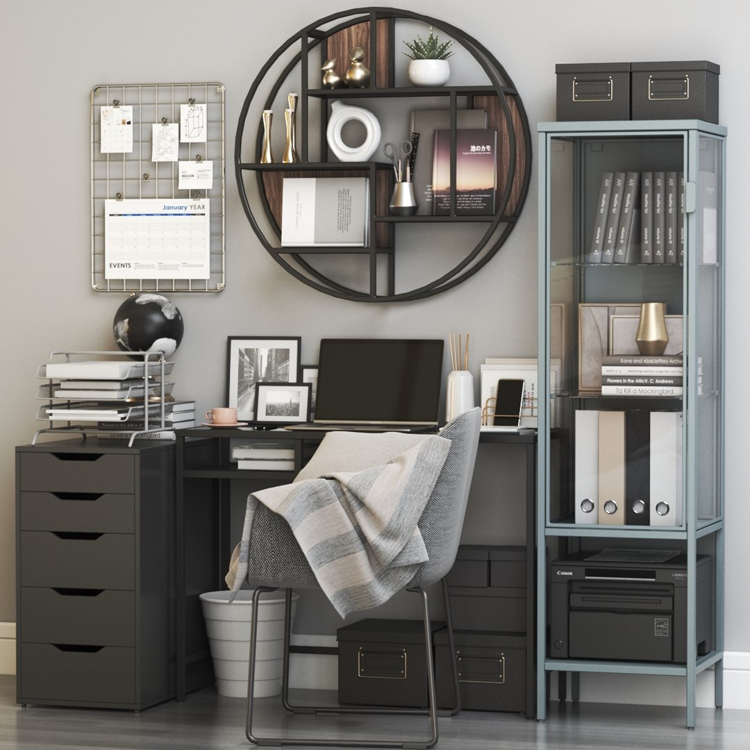 IKEA Office Workplace 109 3D - TurboSquid 1891445