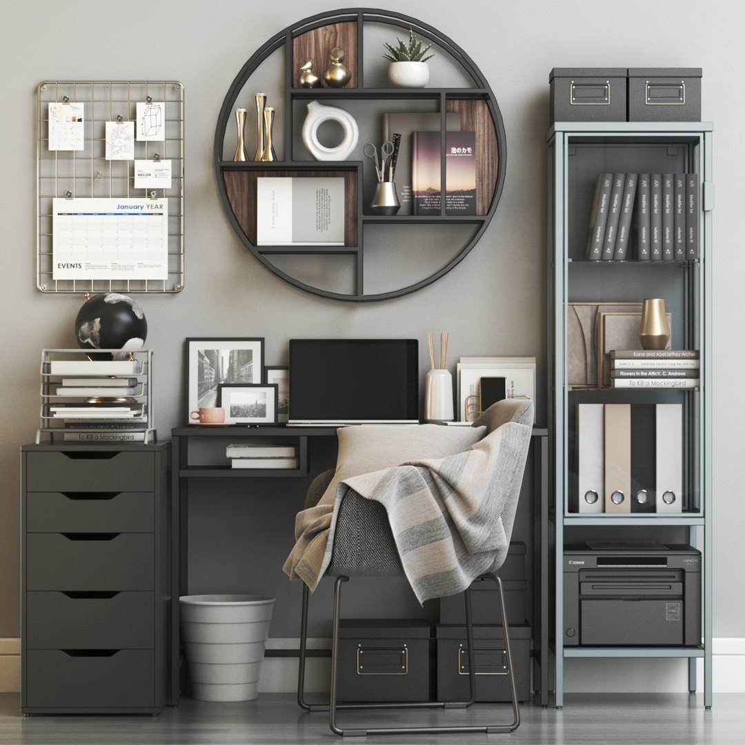 IKEA Office Workplace 109 3D - TurboSquid 1891445