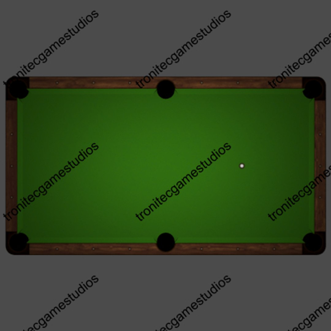 3d Billiards Table Green Felt