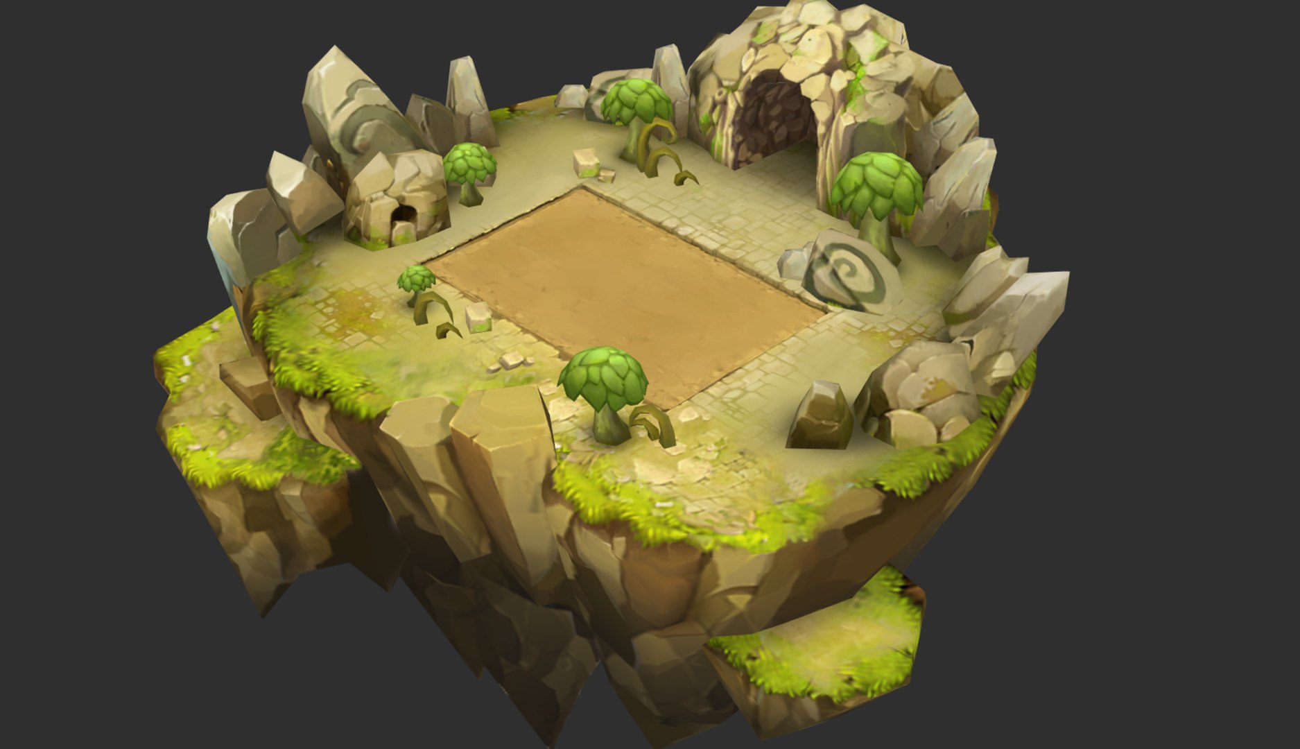 Jungle Map Hand-Painted Game Assets 3D - TurboSquid 2095779