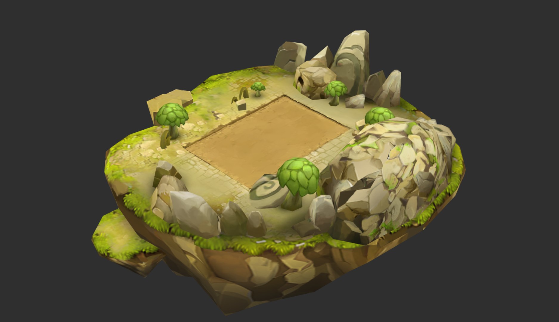 Jungle Map Hand-Painted Game Assets 3D - TurboSquid 2095779